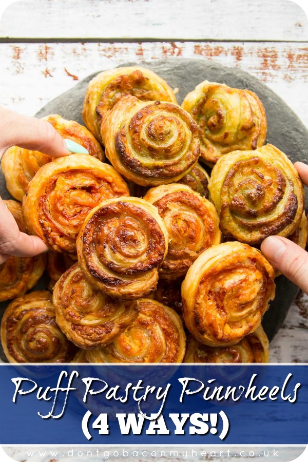 Puff Pastry Pinwheels (4 ways!) | Don't Go Bacon My Heart
