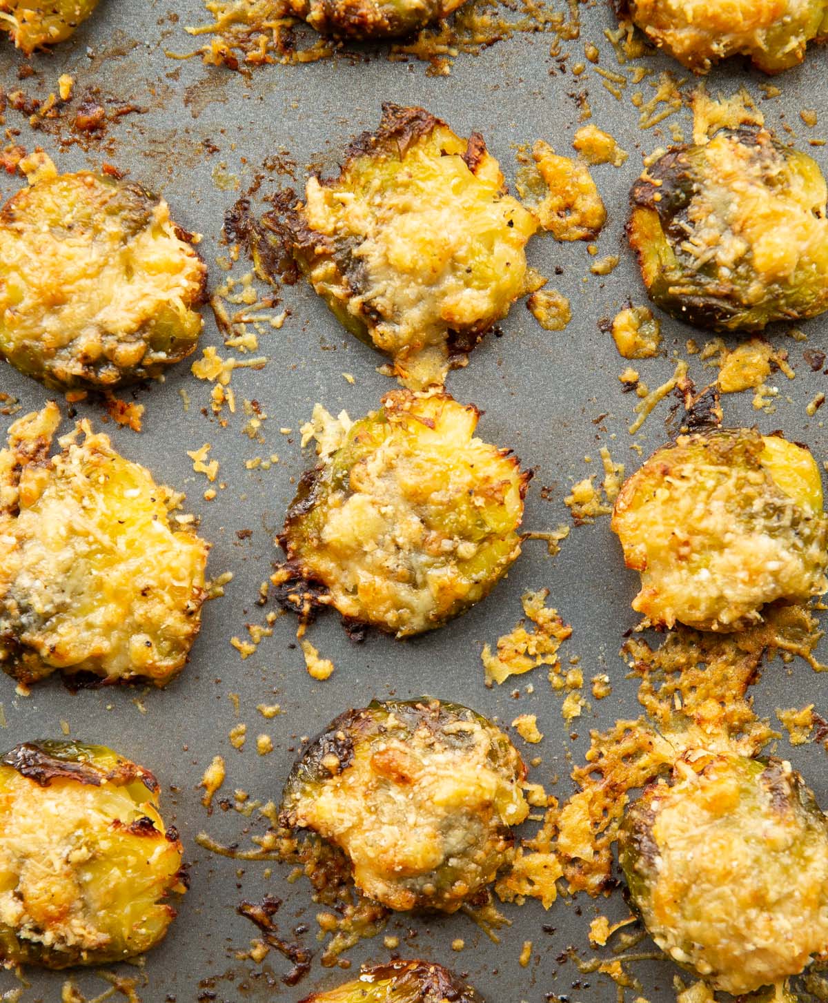 Parmesan Smashed Brussels Sprouts | Don't Go Bacon My Heart