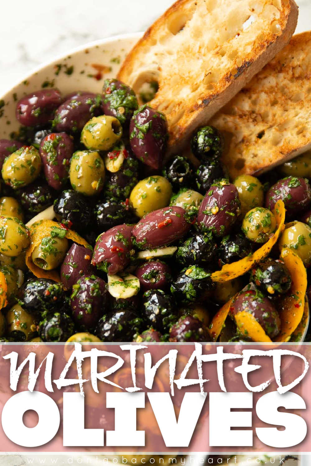 The Most DELICIOUS Marinated Olives | Don't Go Bacon My Heart