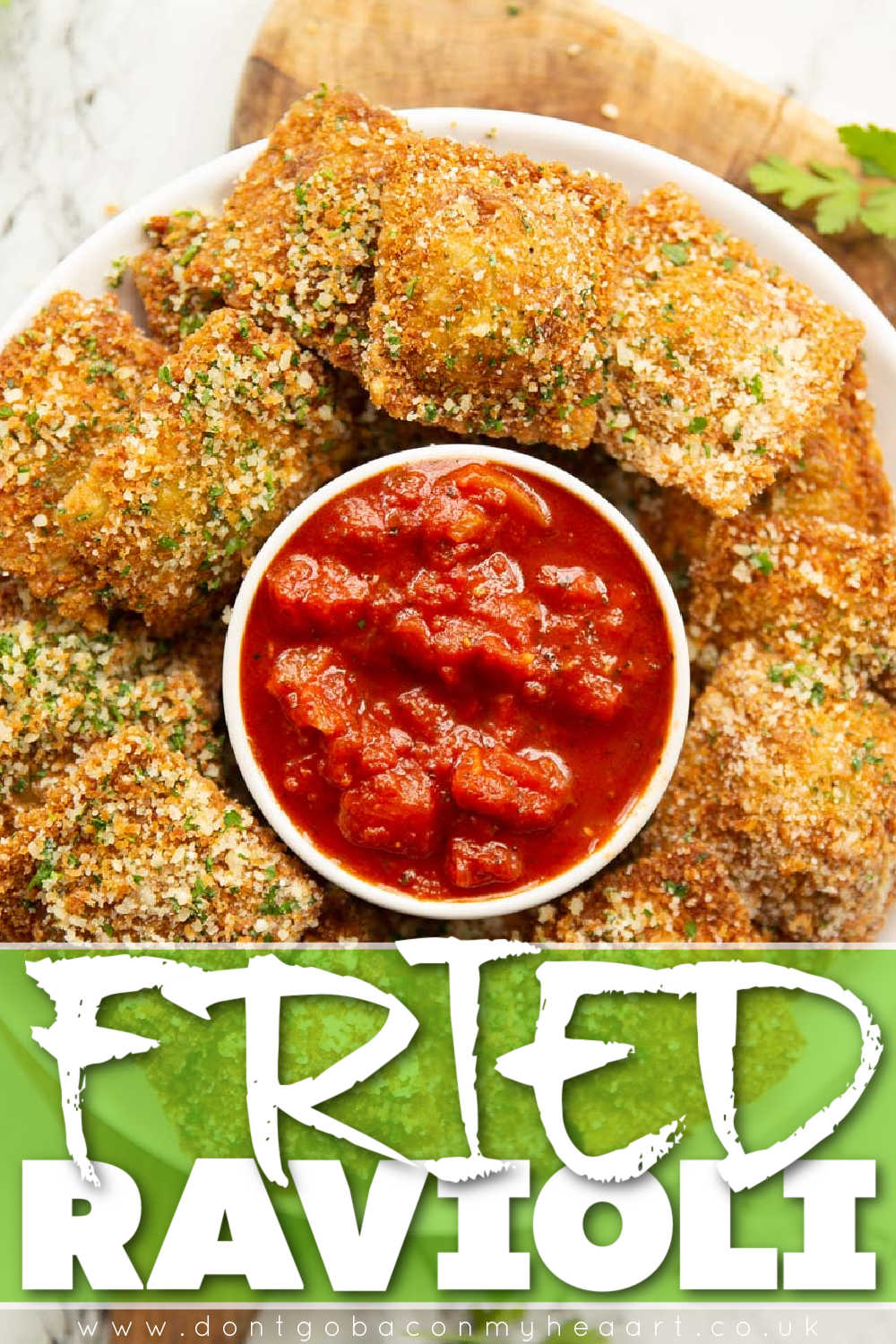The Best Fried Ravioli (+ Marinara Dip!) | Don't Go Bacon My Heart