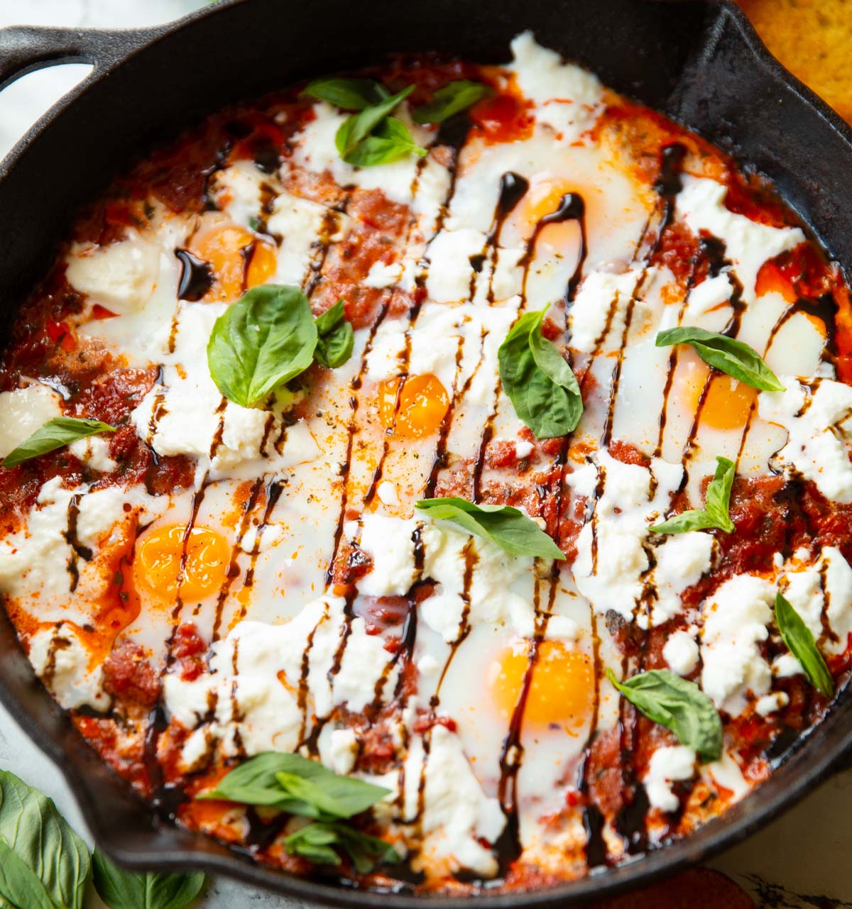 Tomato Baked Eggs (Caprese Style) | Don't Go Bacon My Heart