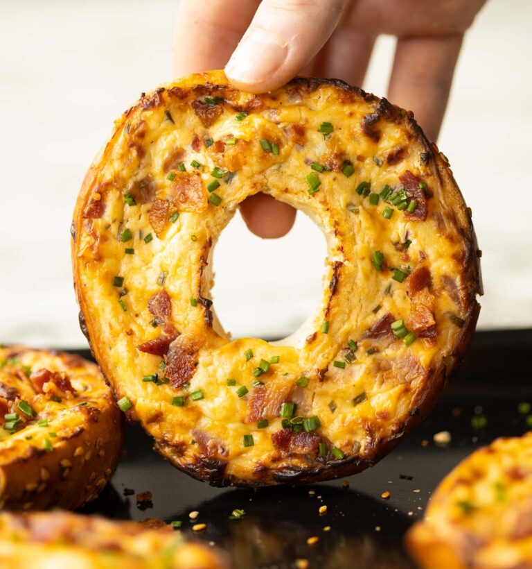 Bacon Cream Cheese Filled Bagels | Don't Go Bacon My Heart