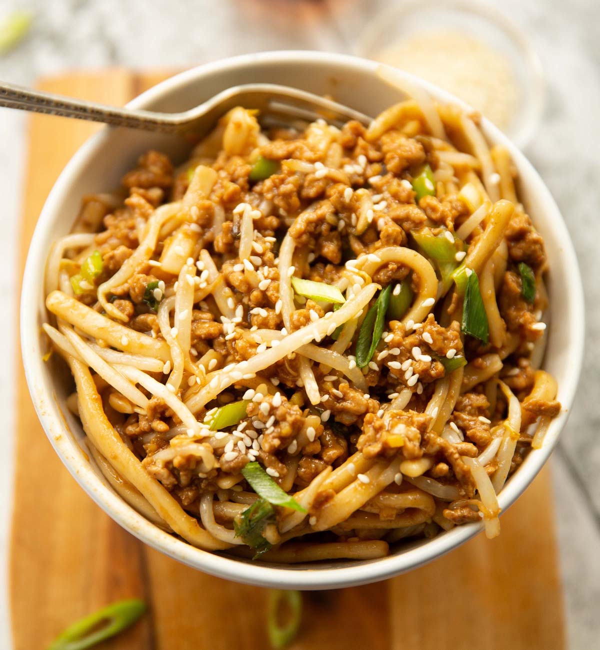 Spicy Pork Noodles | Don't Go Bacon My Heart