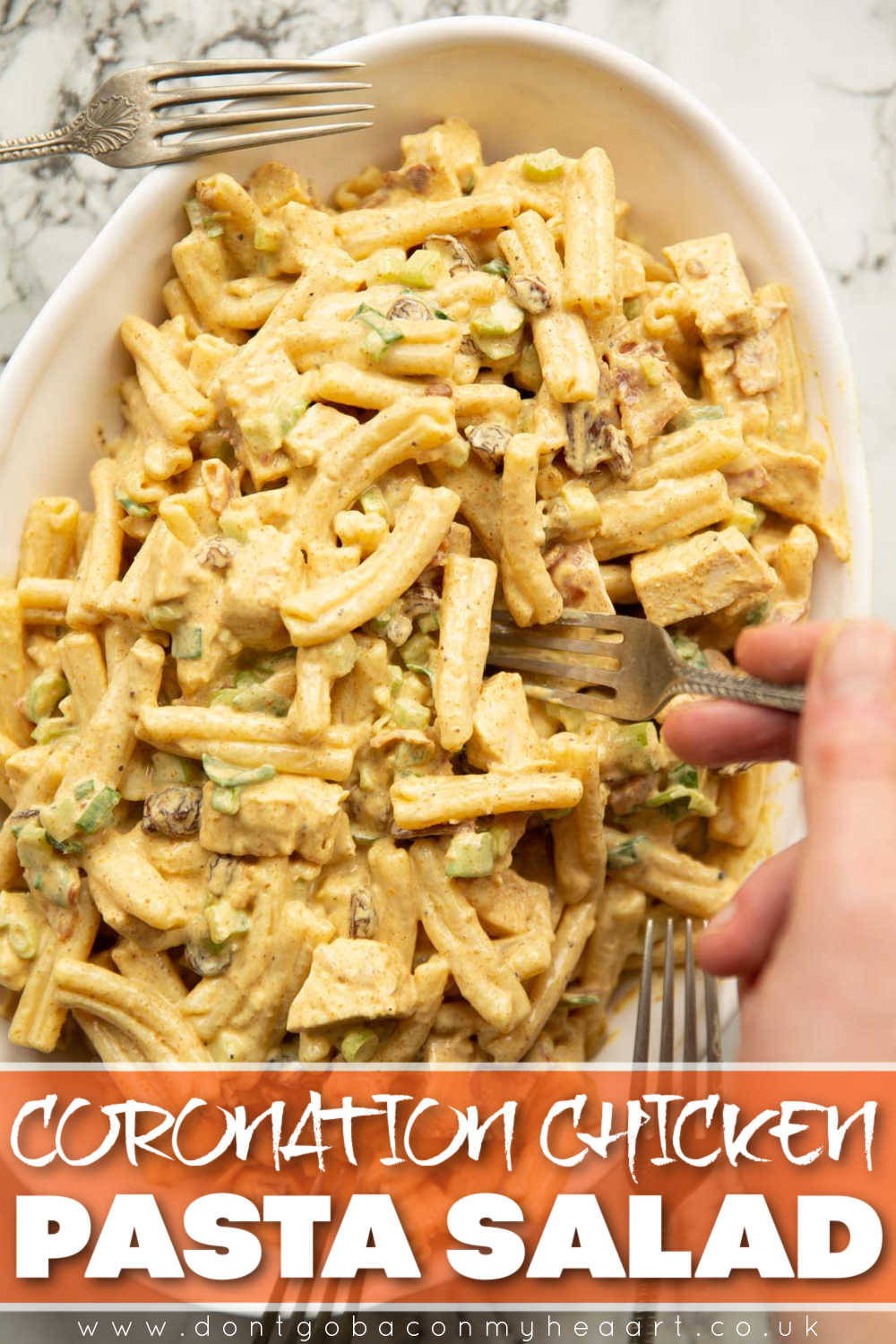 Coronation Chicken & Bacon Pasta Salad | Don't Go Bacon My Heart