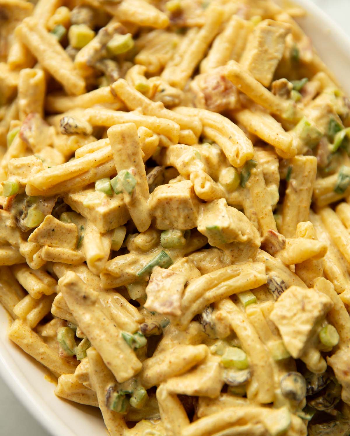 Coronation Chicken & Bacon Pasta Salad | Don't Go Bacon My Heart