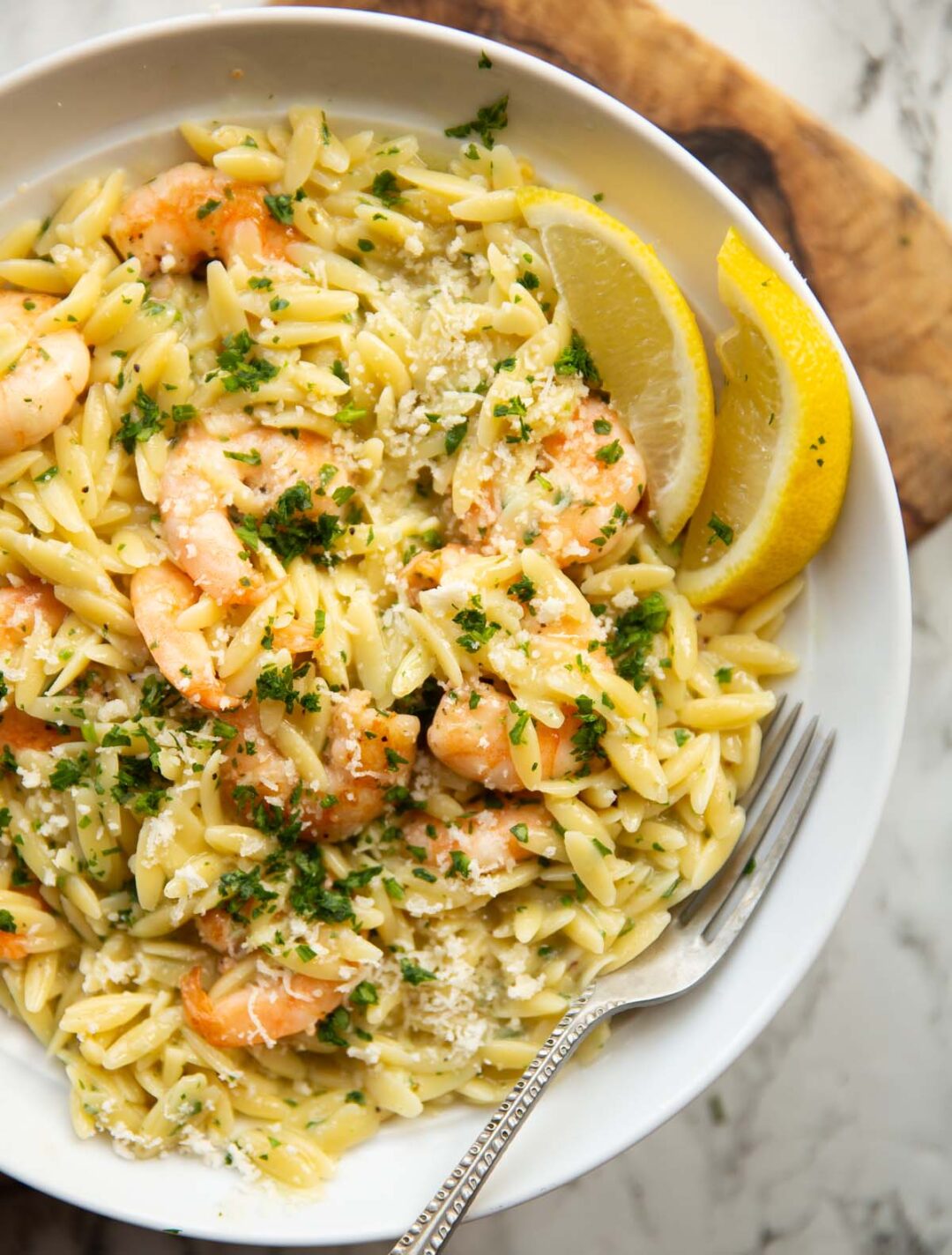 Garlic Butter Prawn Orzo | Don't Go Bacon My Heart
