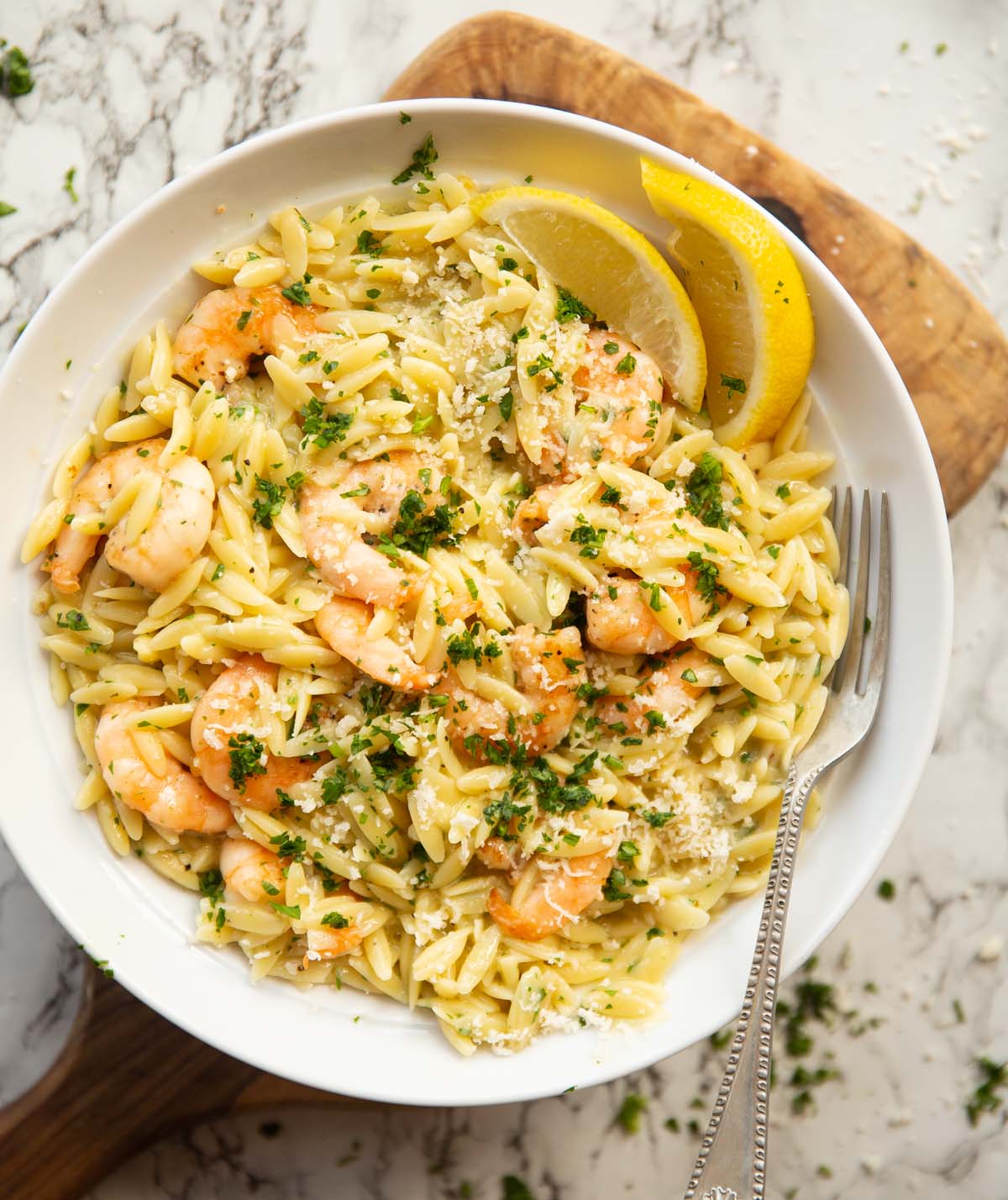 Garlic Butter Prawn Orzo | Don't Go Bacon My Heart