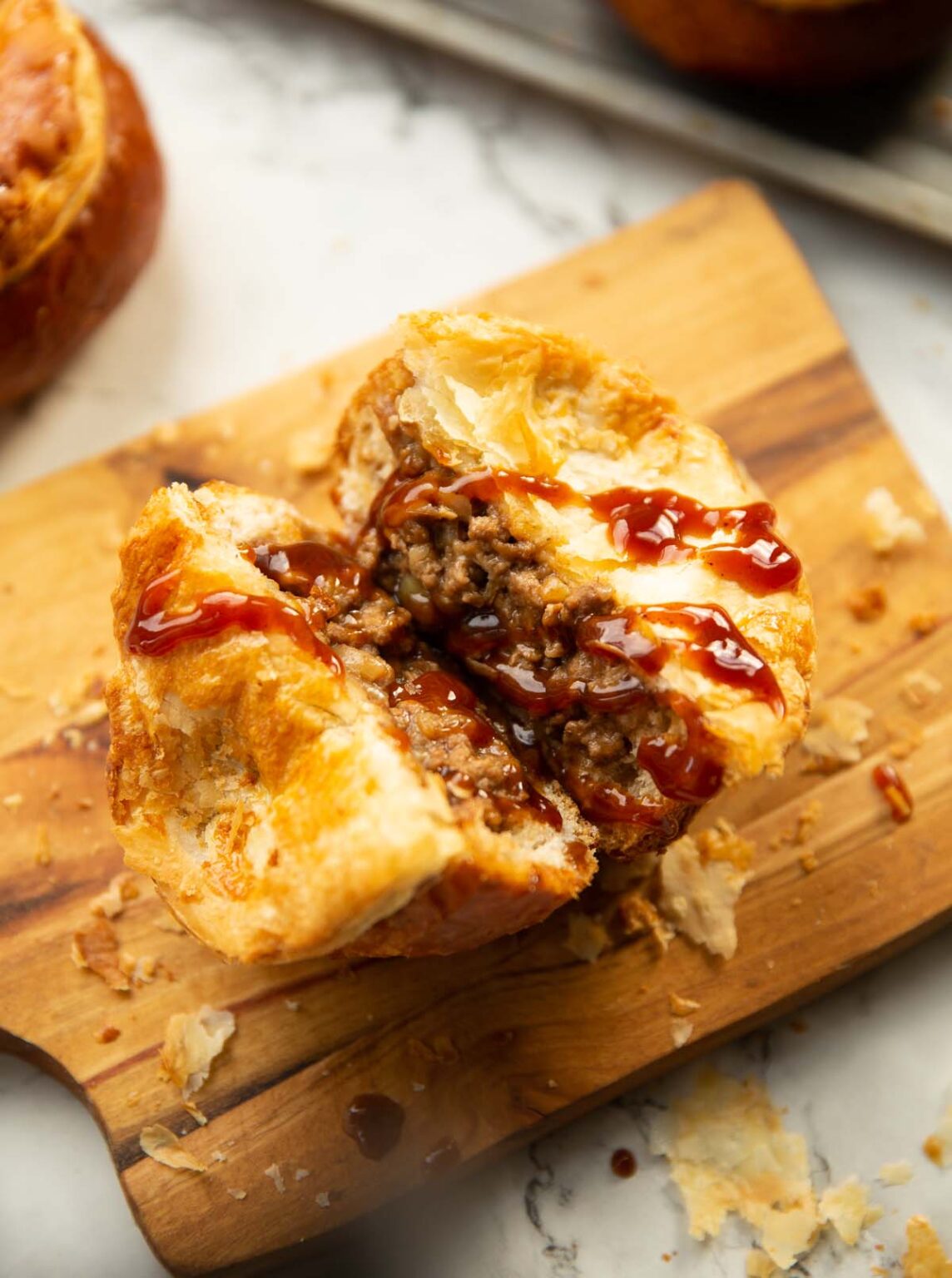 Beef and Onion Bread Roll Pies | Don't Go Bacon My Heart