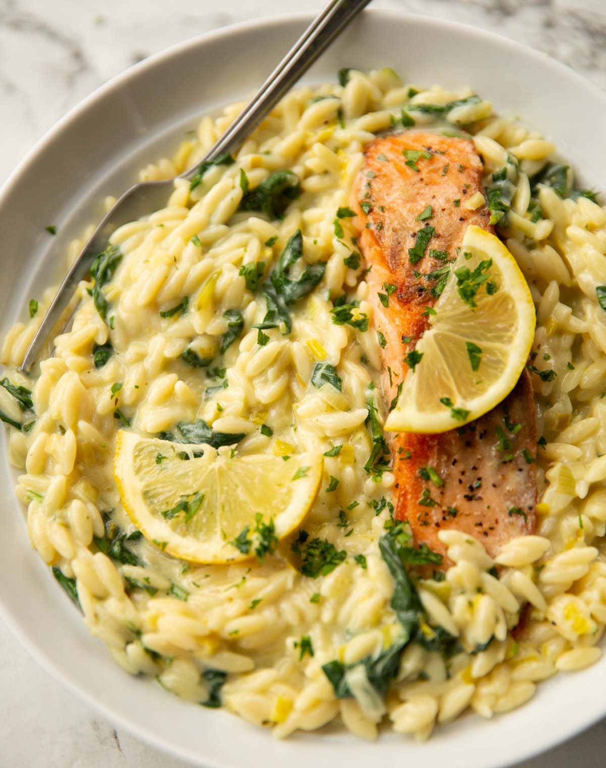 Boursin Salmon Orzo | Don't Go Bacon My Heart