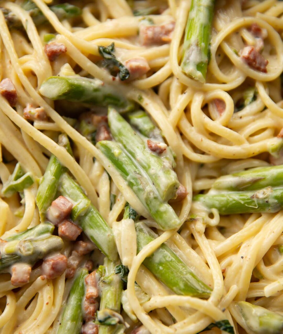Asparagus Pancetta Pasta | Don't Go Bacon My Heart