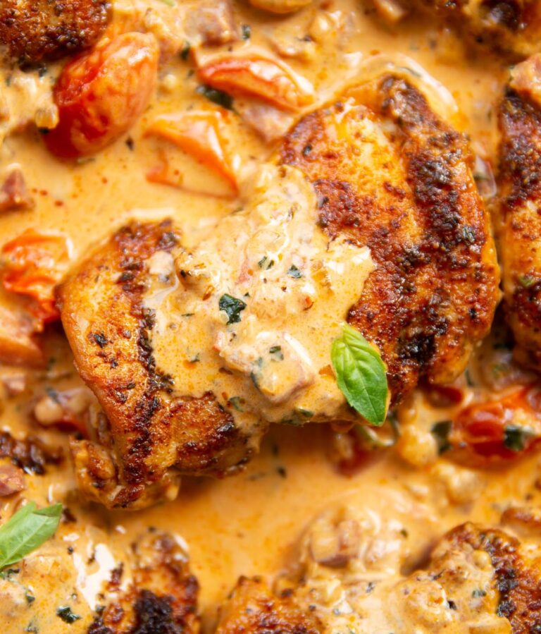One Pan Creamy Chicken and Chorizo | Don't Go Bacon My Heart