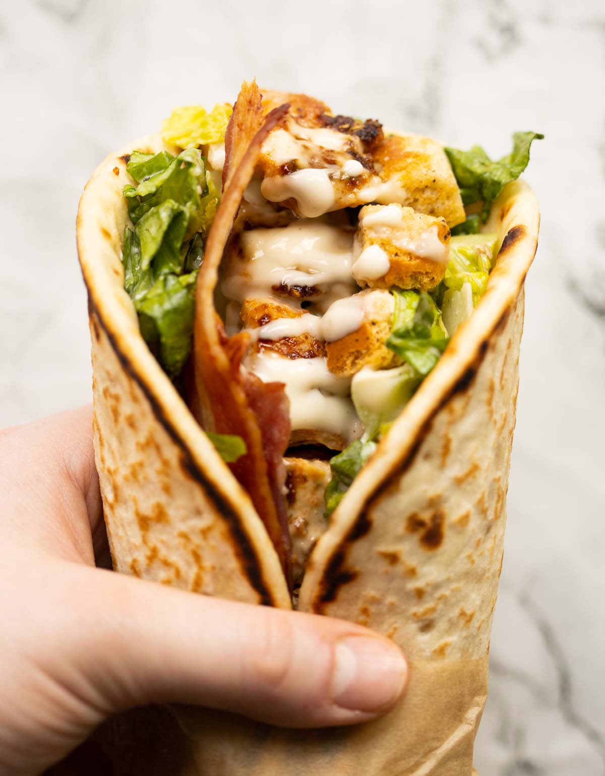 Chicken Caesar Flatbreads | Don't Go Bacon My Heart