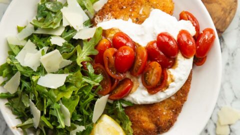Italian Basil Chicken Cutlets with Tomato, Burrata Topping – New and Tips
