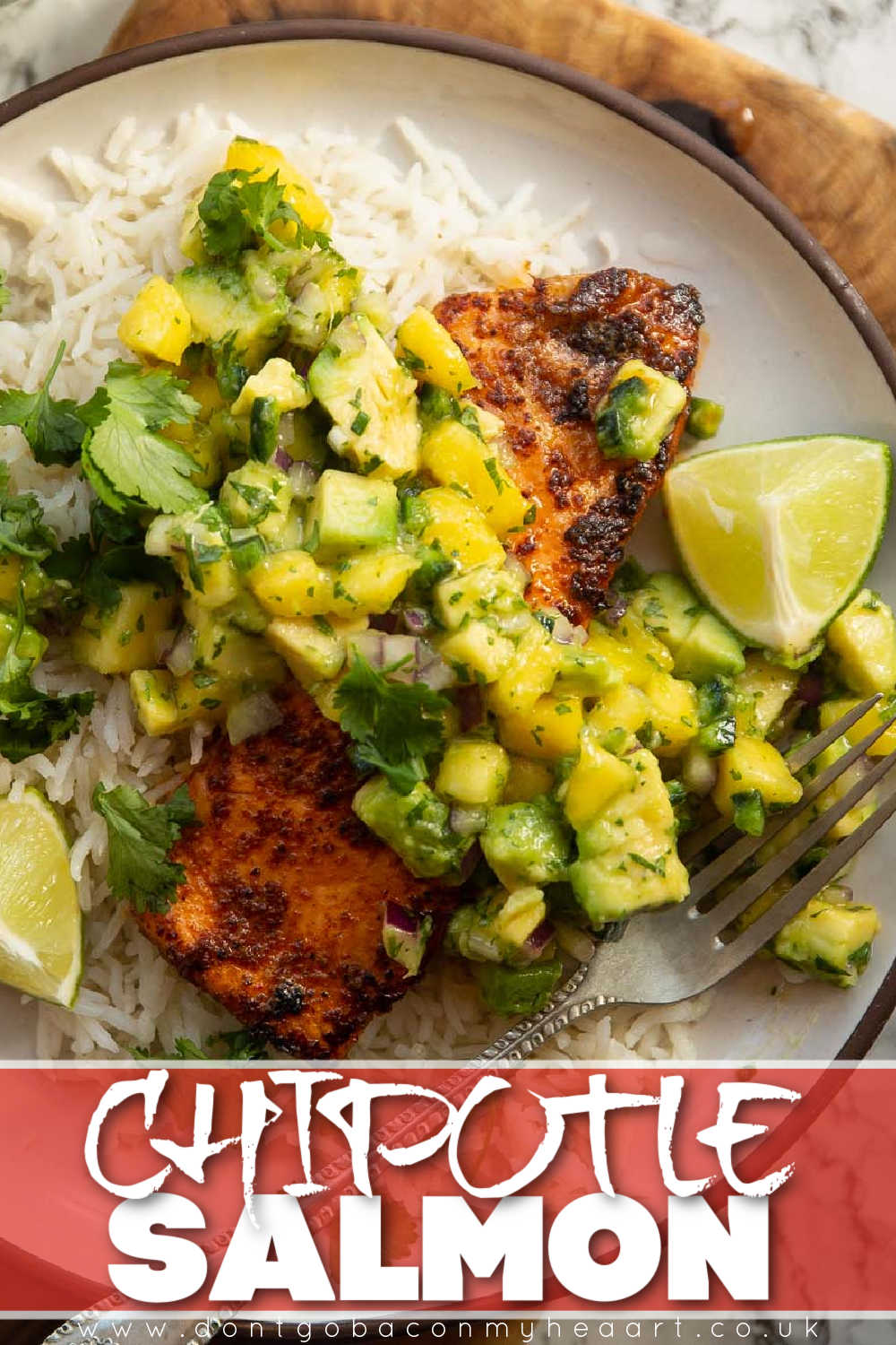 Chipotle Salmon with Mango Avocado Salsa | Don't Go Bacon My Heart