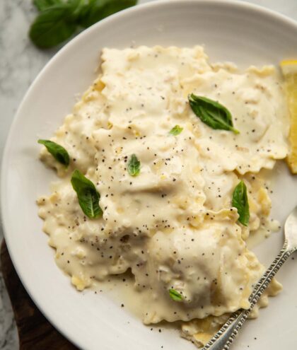 Creamy Lemon Ravioli | Don't Go Bacon My Heart