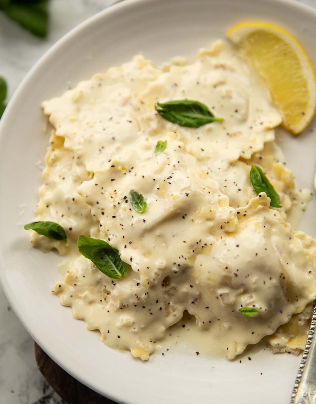 Creamy Lemon Ravioli | Don't Go Bacon My Heart