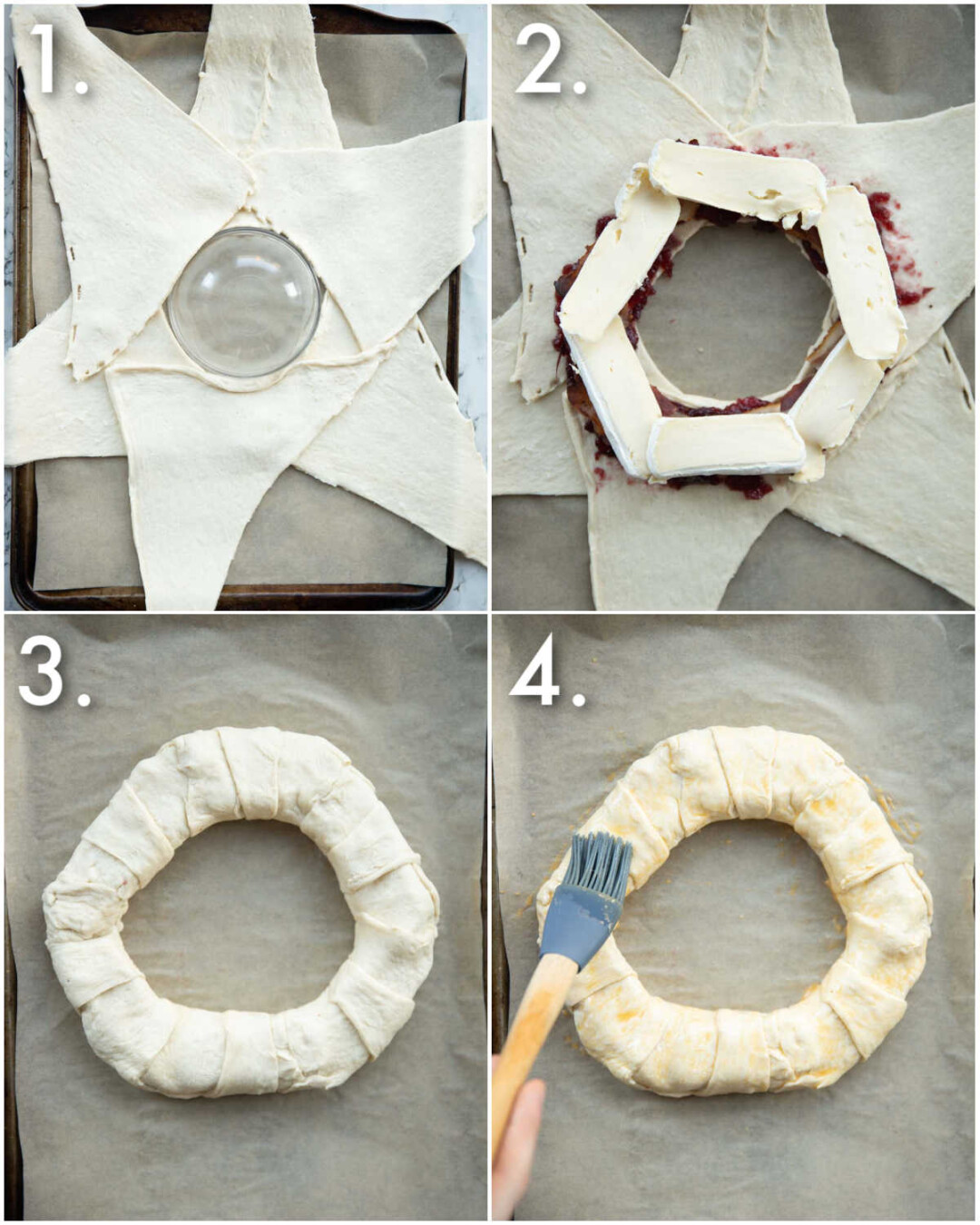 Brie, Bacon & Cranberry Croissant Wreath | Don't Go Bacon My Heart
