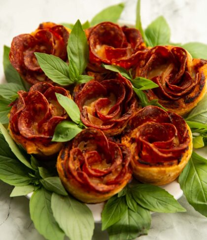 Pepperoni Pizza Roses | Don't Go Bacon My Heart