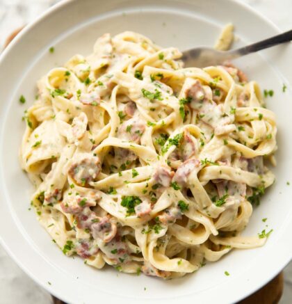 Creamy Bacon Pasta (easy & delicious!) | Don't Go Bacon My Heart