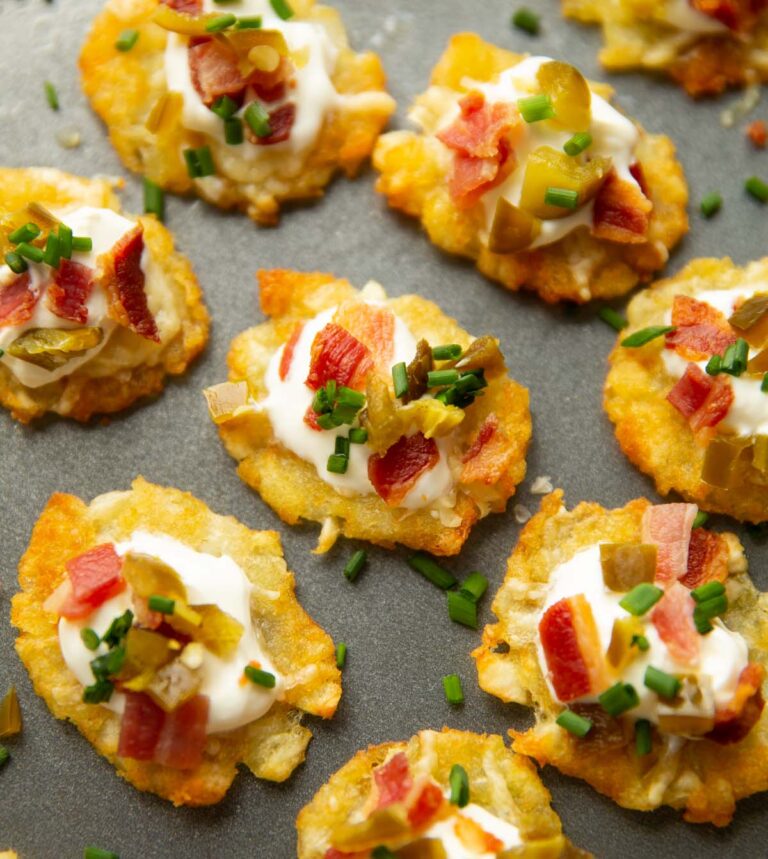 Loaded Smashed Tater Tots | Don't Go Bacon My Heart