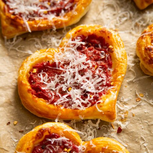 Puff Pastry Pizza Love Hearts | Don't Go Bacon My Heart